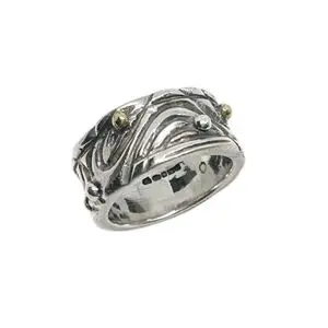 TG-JEWELLERY BY TAMARA GERVASIO Le Linee Pebbles Ring - Black/silver/gold