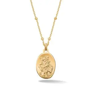 DOWER & HALL St. Christopher Vermeil Pendant - Gold