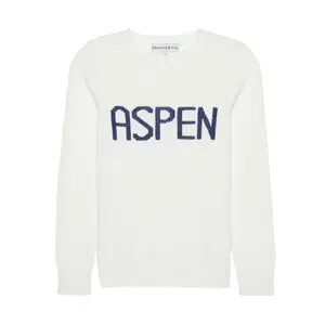 ELLSWORTH + IVEY Aspen Crewneck Sweater - White