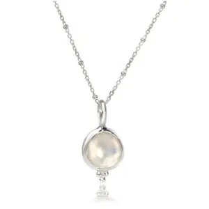 THE JEWELLERY STORE LONDON Sterling Silver Moonstone 'you Are Loved' Necklace - Silver/white