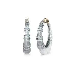 GOLD & HONEY Illusion Bamboo Hoop Earrings - Gold/silver