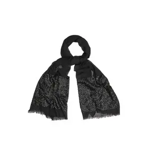 Saachi Wool Sparkle Scarf - Black