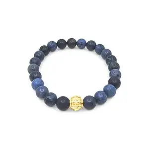 LUTIRO Dumortierite Bead Bracelet - Green
