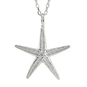 DAINTY LONDON Starfish Pendant Necklace - Silver