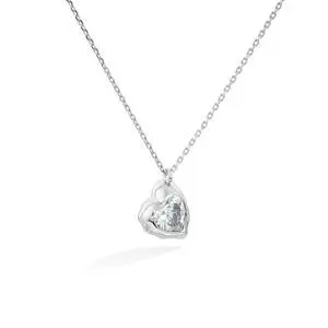 SHABELLA NYC Heart Pendant Necklace - Silver