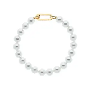 EMMA HOLLAND JEWELLERY Pearl & Gold Clasp Bracelet - White