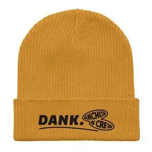 ANCHOR & CREW Organic Cotton Embroidered Beanie Yellow