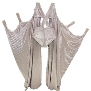 HARMONIA NY Lemuria Two Metallic Bodysuit With Wings