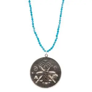 EBRU JEWELRY Turquoise See The Good Necklace - Blue/silver
