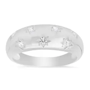 KYLIE HARPER Sterling Celestial Cz Dome Ring - Silver