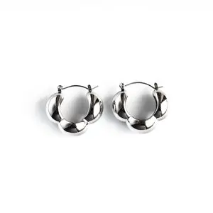 SUPERDIVAJEWELLERY Bubble Hoop Earrings - Silver