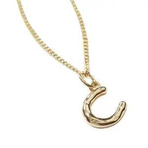 MURU Horseshoe Pendant Necklace - Gold