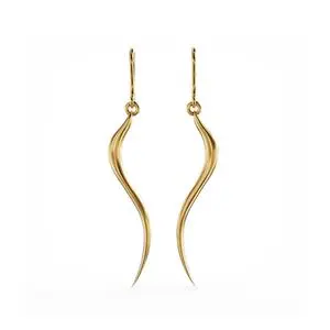 LINDA FIORE Swirl Vermeil Earrings - Gold