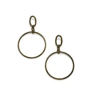 JAREDJAMIN Ophelia Drop Hoop Earrings - Brown