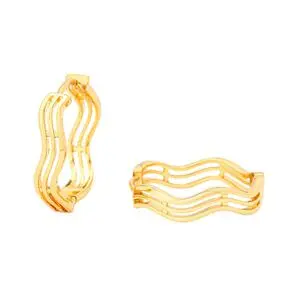 UCHI & SOTO Nami Wave Hoop Earrings - Gold