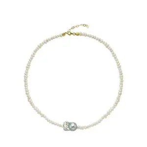 LINYA JEWELLERY Inka Gray Baroque Pearl Necklace - Grey