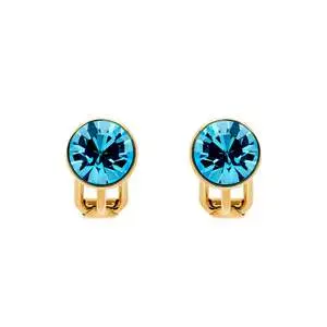 EMMA HOLLAND JEWELLERY Crystal Clip-on Earrings - Gold/blue