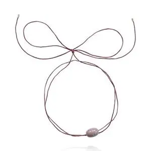 SAULE LABEL Lily Tie Necklace - Brown