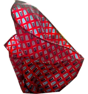 LAZYJACK PRESS Men's Red Flip Cup Pocket Square