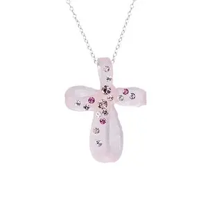 GOLD & HONEY Bubble Cross Necklace