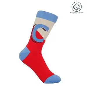 PEPER HAROW - MADE IN ENGLAND Alphabet Socks – C - Red