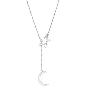 POSH TOTTY DESIGNS Sterling Moon & Star Lariat Necklace - Silver
