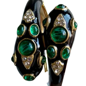 LAURA GRAY Laura Gray Double Headed Snake Bracelet Black