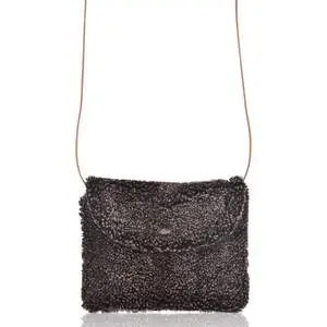 OWEN BARRY Sheepskin Crossbody Clutch - Brown