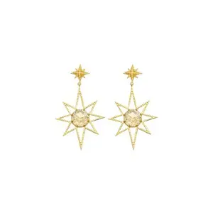 Zoë & Morgan Zoe And Morgan Sunburst Lemon Quartz Earrings Gold