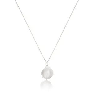 LILY & ROO Large Baroque Pearl Necklace - Silver