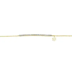 BLOOMTINE | EARTH ANGEL HQ Illuminess 14k Diamond Bar Bracelet - Gold