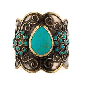 EBRU JEWELRY Ebru Jewelry Turquoise Gemstone Adjustable Bracelet