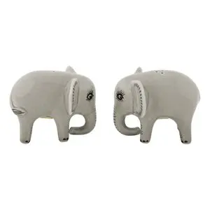 Hannah Turner Elephant Salt And Pepper Shakers - Grey