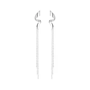 OW Swirl Chain Dangle Earrings