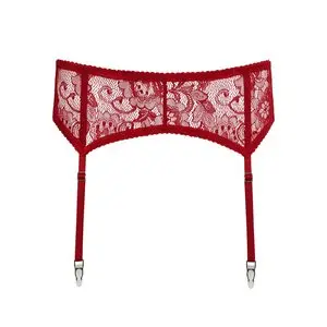 DARILY UNDERWEAR Lace Garter Belt - Red