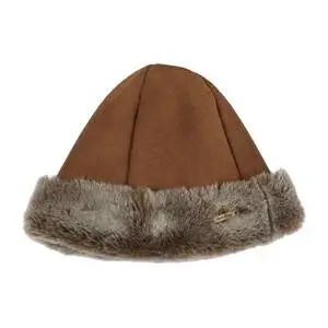 OWEN BARRY Sheepskin Beanie Hat - Brown