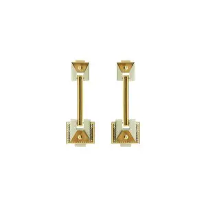 GISSA BICALHO Long Articulated Trapeze Earrings - Yellow