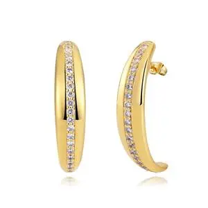 ZEPPLIN THE LABEL Lustra Statement Hoop Earrings - Gold