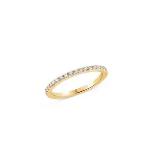 SALLY SKOUFIS Highbeam Ring With White Cz Diamond Stimulant - White/gold