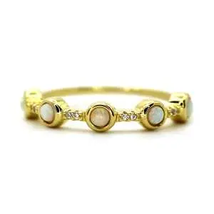 VICSTONENYC FINE JEWELRY Luna Opal Diamond Ring - Gold