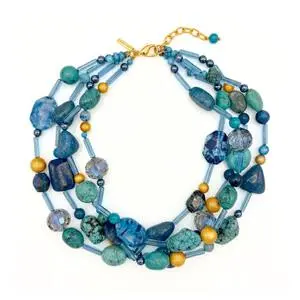 JAREDJAMIN Reef Gemstone Necklace - Blue
