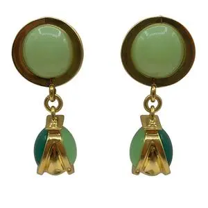 MICHAEL NASH JEWELRY Agatha Light And Dark Jade Resin Drop Earrings - Green