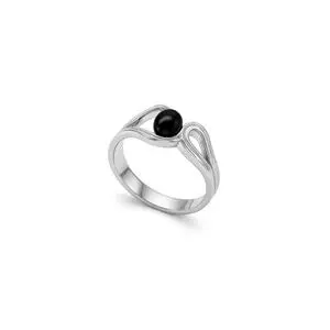FV JEWELLERY Onyx And Silver Ring - Black