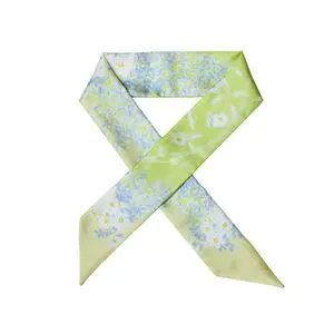 ANAMAISON A Heart Reflected Twilly Scarf - Green