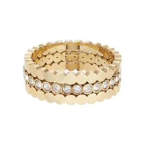 BALLINGER JEWELLERY Triple Stacking Scalloped Ring Set