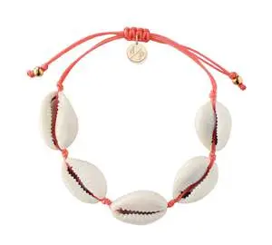 ADRIANA PAPPAS DESIGNS Natural Shell Adjustable Bracelet - Orange