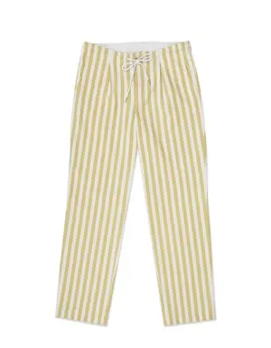 GRESHAM BLAKE Ecru Stripe Drawstring Trousers