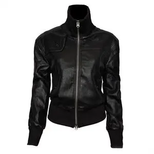 LOVE AND NOSTALGIA Vegan Leather Bomber Jacket