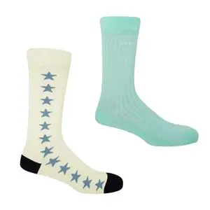 PEPER HAROW - MADE IN ENGLAND Ribbed And Starfall Socks Bundle - Blue/white