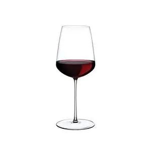 Turgla Home Neutrals Stem Zero Crystal Wine Glass, Set Of Two - Red